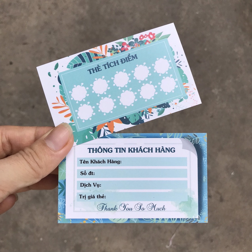 Phiếu tích điểm, thẻ tích điểm size 9x5.4cm 100 cái | Shopee Việt Nam