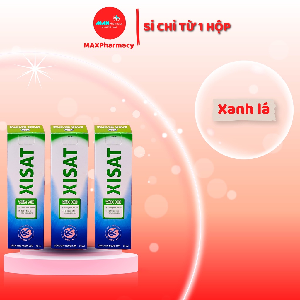 XỊT RỬA MŨI XISAT Nước biển sâu CHO TRẺ EM VÀ NGƯỜI LỚN Chai 75ml ...