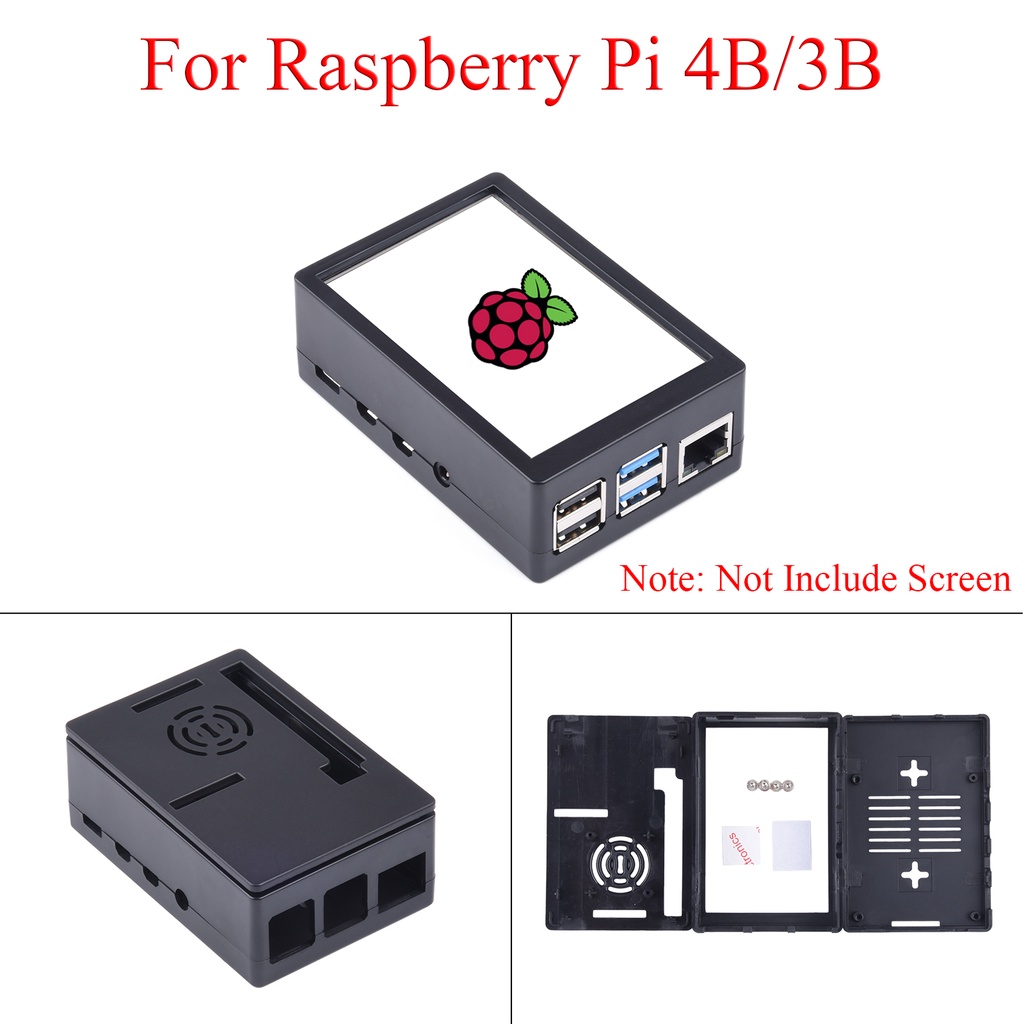Vỏ Bảo Vệ ABS Màu Đen Kèm Màn Hình 3.5in Cho Raspberry Pi 4B / 3B + / 3B | Shopee Việt Nam