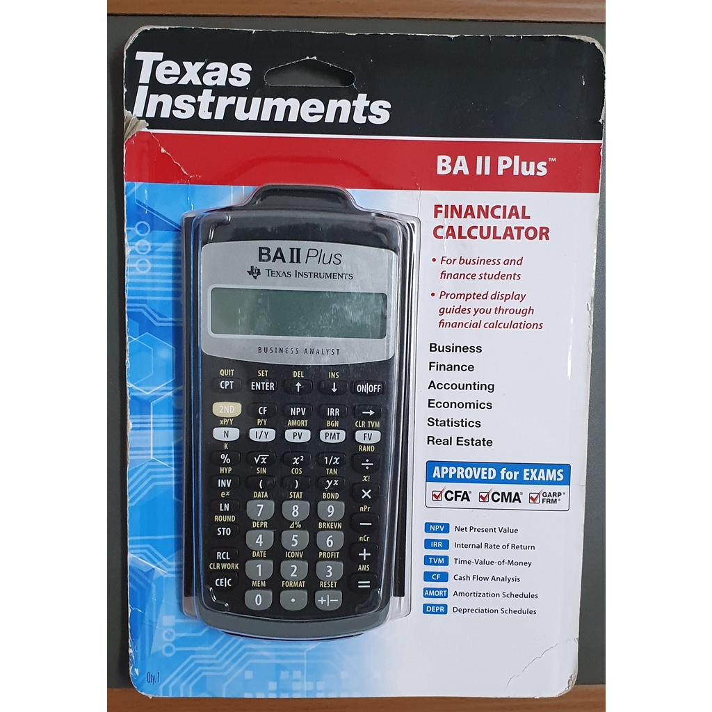 MÁY TÍNH TÀI CHÍNH/ TÀI CHÁNH TEXAS INSTRUMENTS BA II PLUS THI CFA, CMA ...