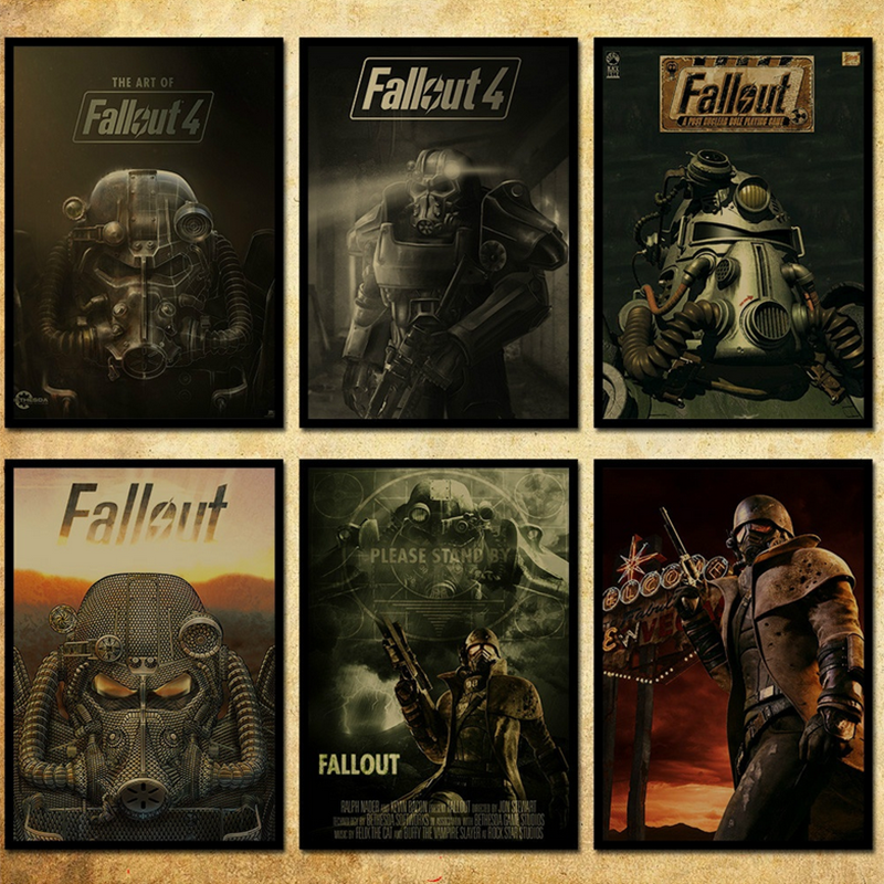 1 Poster Dán Tường Hình Game Fallout 3 4 Fallout Phong Cách Retro ...