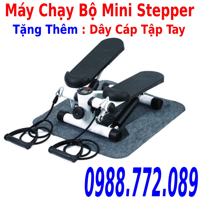Máy chạy bộ mini stepper chính hãng tặng kèm dây cáp tập tay, bảo hành 2 năm | Shopee Việt Nam
