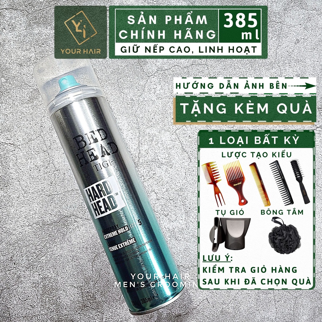 Gôm xịt giữ nếp Tigi Bed Head Hard Hold Hairspray 284g / 385ml | Shopee Việt Nam