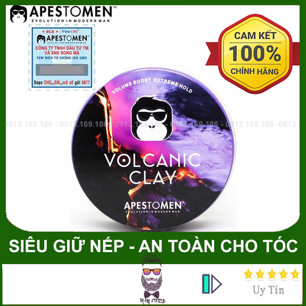 Sáp Vuốt Tóc Nam VOLCANIC CLAY APESTOMEN Cao Cấp - 80gr [ Hàng Chính ...