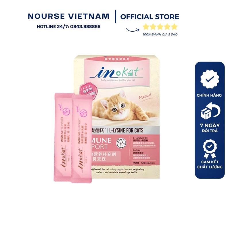 Bột Lysine và Lutein hỗ trợ hô hấp chống cảm cúm tăng đề kháng cho mèo ...