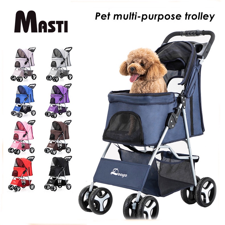 MASTI Xe đẩy thú cưng 4 bánh chịu tải tối đa 15kg LI0309 | Shopee Việt Nam