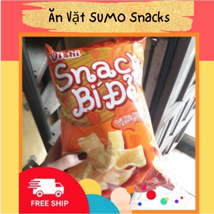 Bim Bim Snack Bí Đỏ vị Bò Nướng Oishi 75/80g-Ăn Vặt Sumo Snack | Shopee Việt Nam