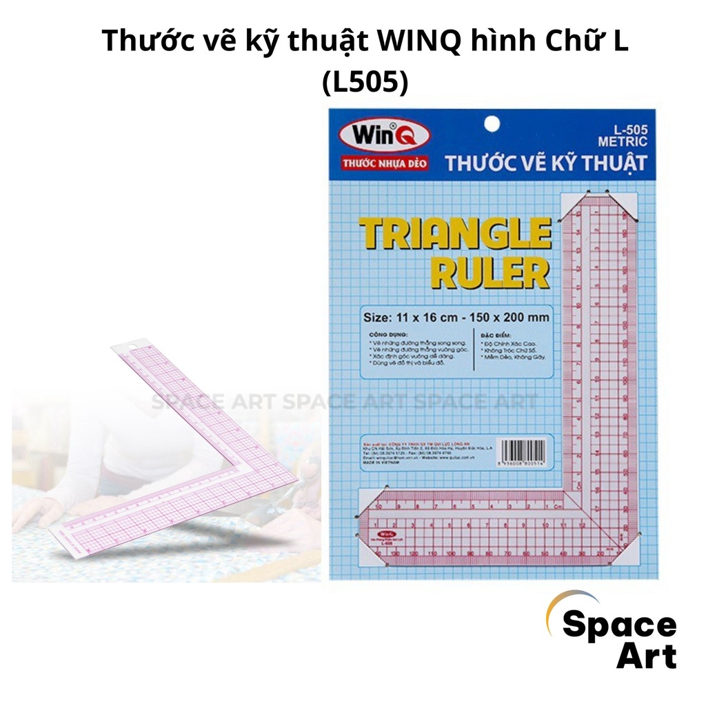 Thước vẽ kỹ thuật WINQ hình Chữ L (L505) | Shopee Việt Nam