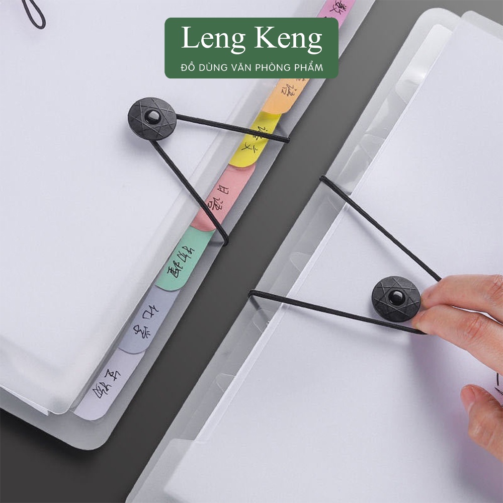 File đựng tài liệu văn phòng phẩm LENG KENG kẹp nhiều ngăn khổ A4 F01 ...