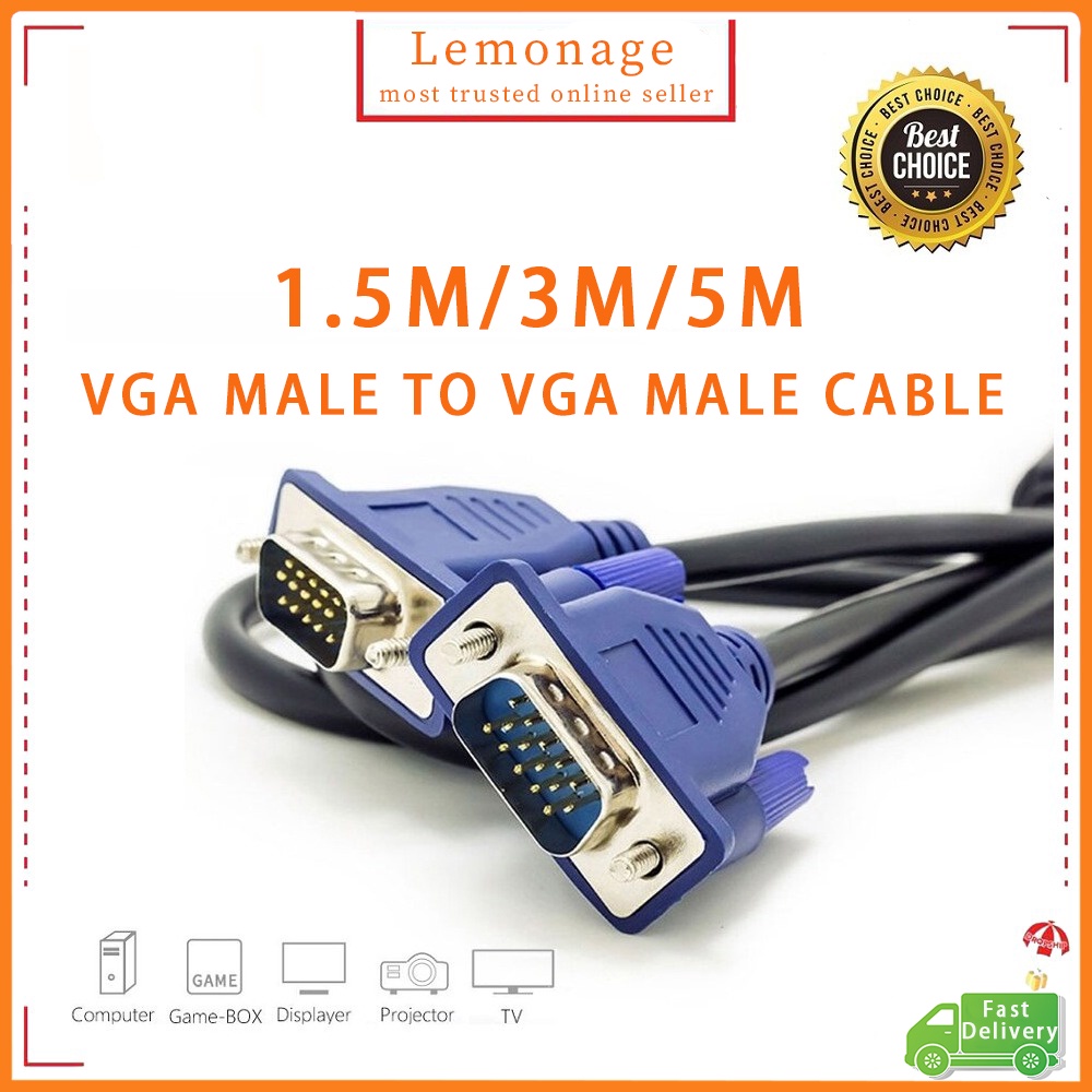 [Sẵn Sàng] Cáp 1.5M / 3M / 5M Vga Sang Vga 15Pin Nam Sang Nam Dây Cáp ...