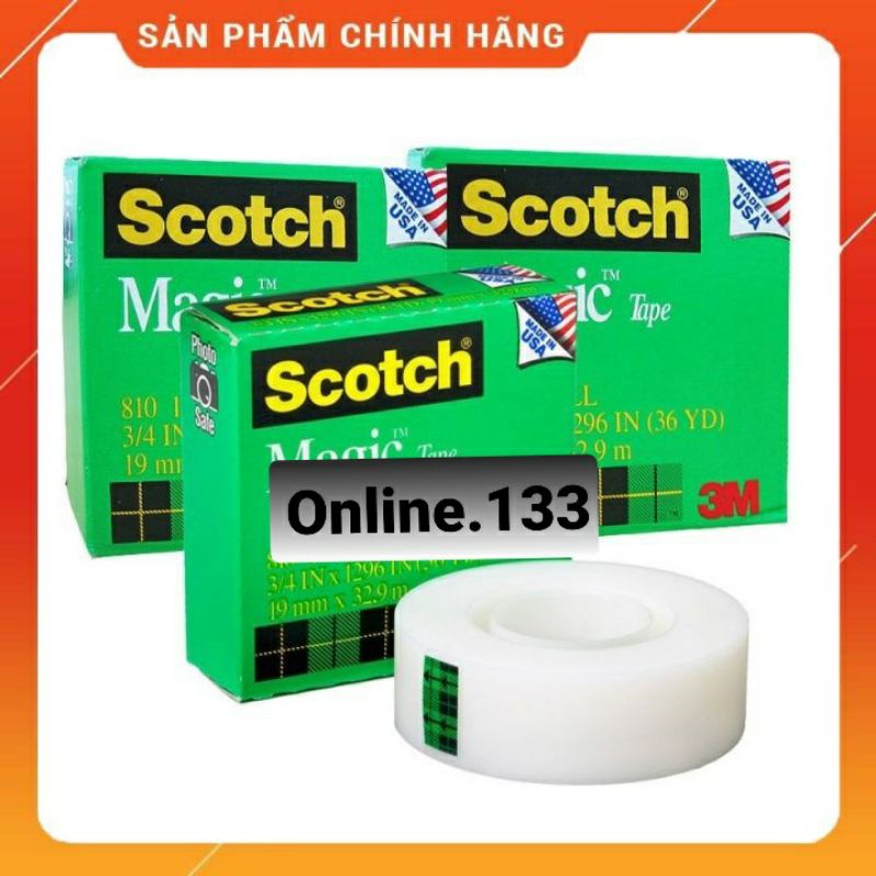 Băng dính 3M 810 scotch magic tape 3/4 inches | Shopee Việt Nam
