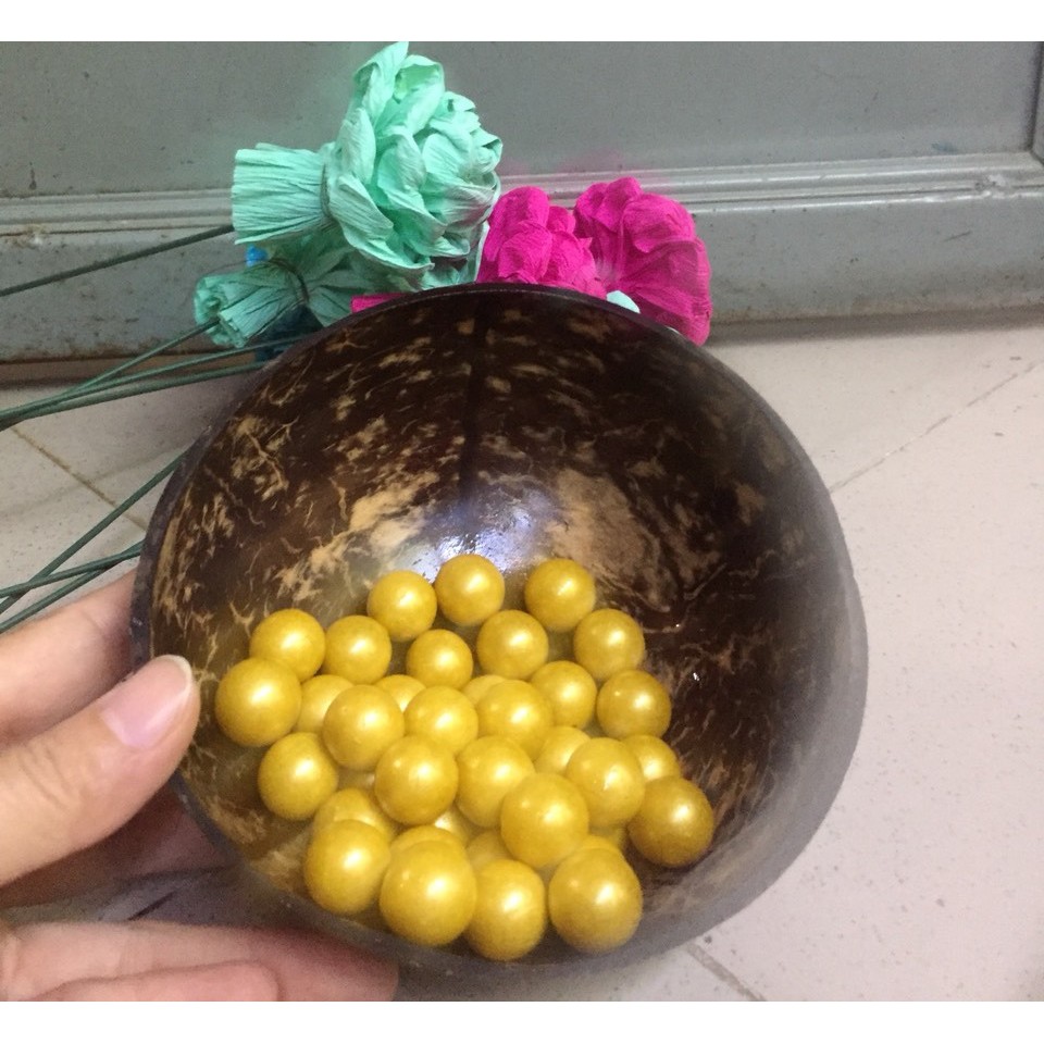 Bi ve - bộ bi ve màu vàng bộ 10 viên bi ve sứ vàng | Shopee Việt Nam