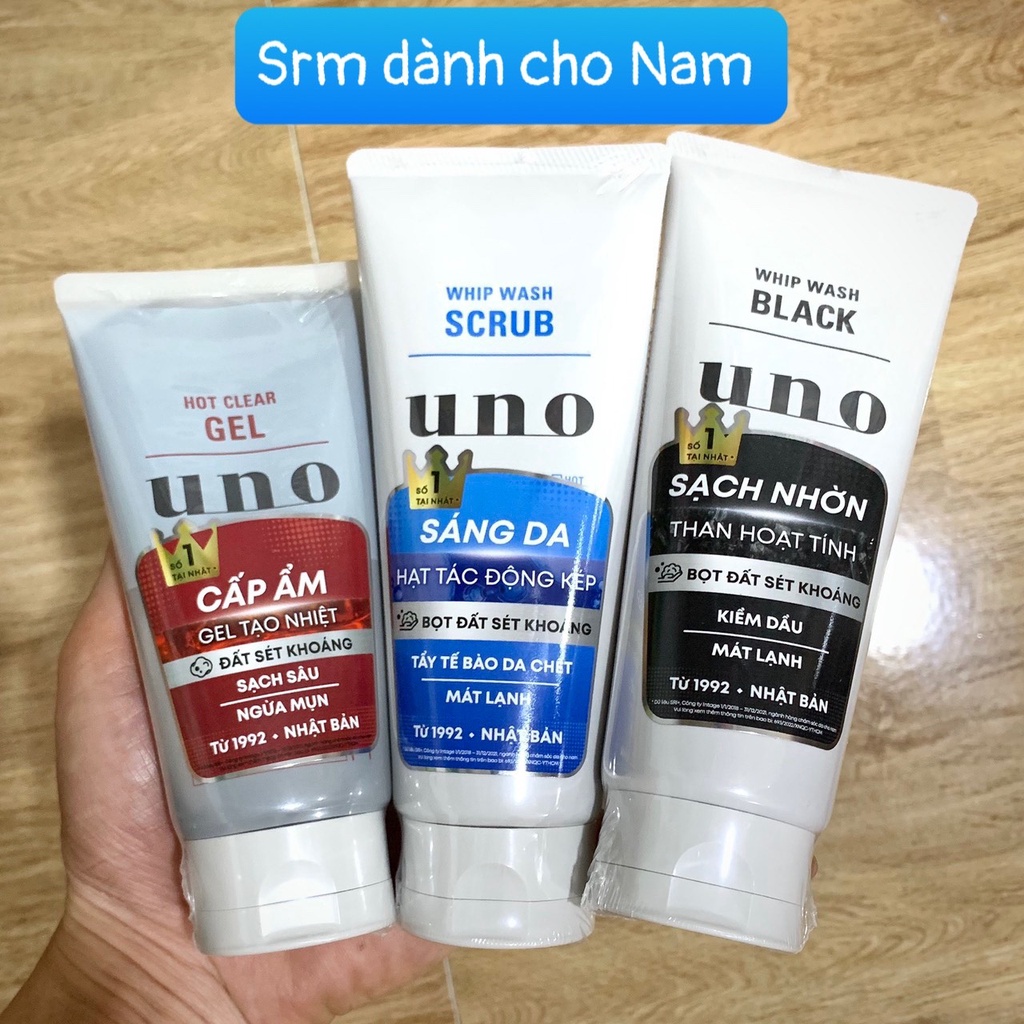 Sữa rửa mặt UNO dành cho nam giới Uno Shiseido Nhật Bản | Shopee Việt Nam
