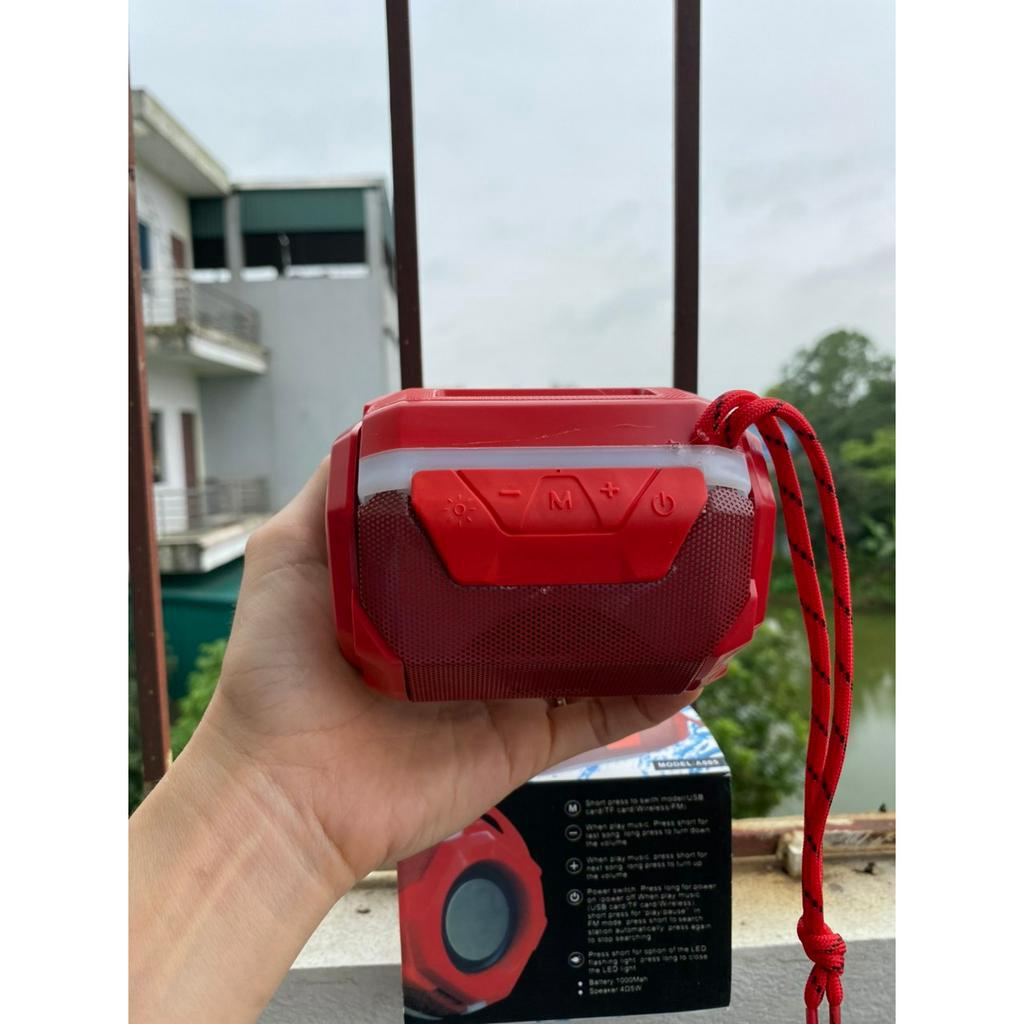 Loa Bluetooth không dây mini A005 đèn led theo nhạc âm bass chắc khỏe có khay lắp thẻ nhớ, USB ...