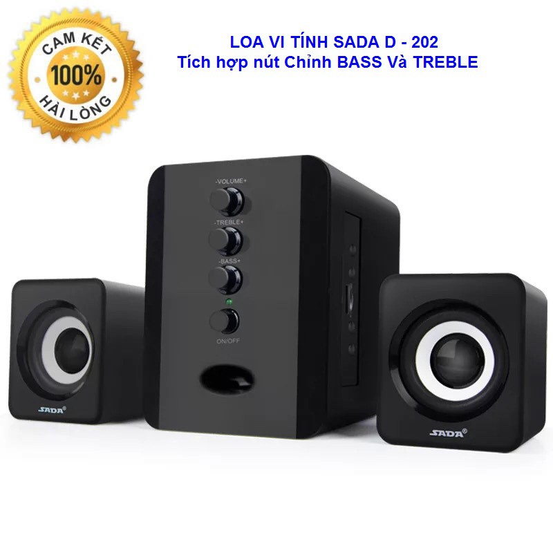 Loa Vi Tính SADA D-202, Có Núm Chỉnh BASS Và TREBLE (đen bóng) | Shopee ...
