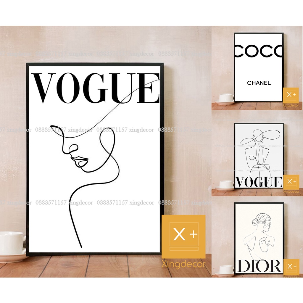 Tranh Logo các hãng thời trang, decor shop thời trang, tranh Xinhdecor ...