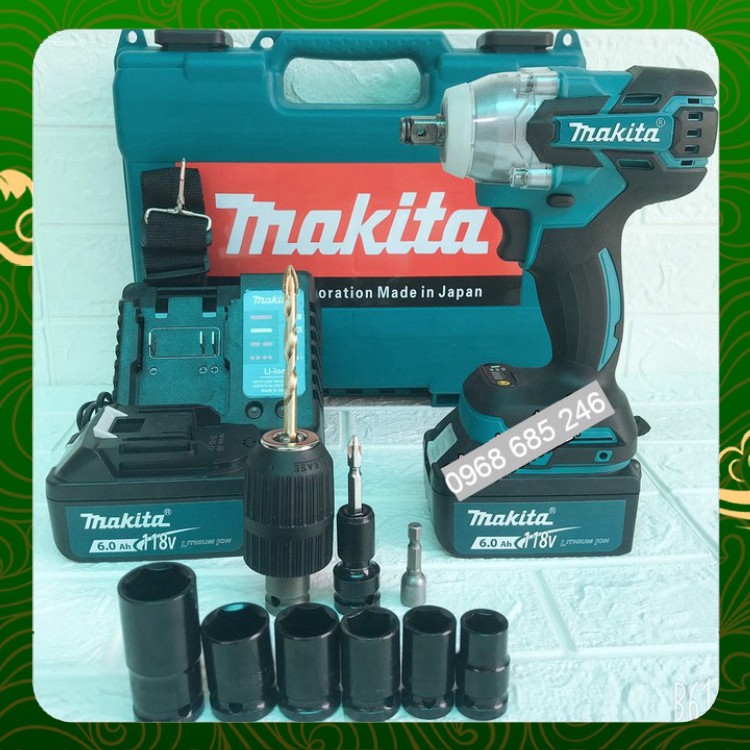 Máy siết bulong Makita 118v Lực siết 500N.m Kèm Bộ Phụ Kiện Và 5 Khẩu | Shopee Việt Nam