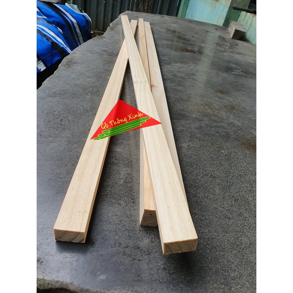 Combo tiết kiệm thanh gỗ thông vuông 2x3cm x dài 1m5-1m2-1m-80cm bào ...