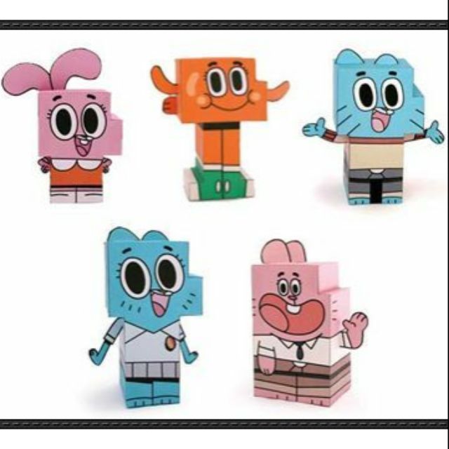 Mô hình giấy cartoon[Amazing world of Gumball]Gumball,Anais,Richard ...