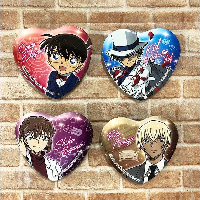 Huy hiệu trái tim Conan, Kid, Sherry, Amuro | Shopee Việt Nam