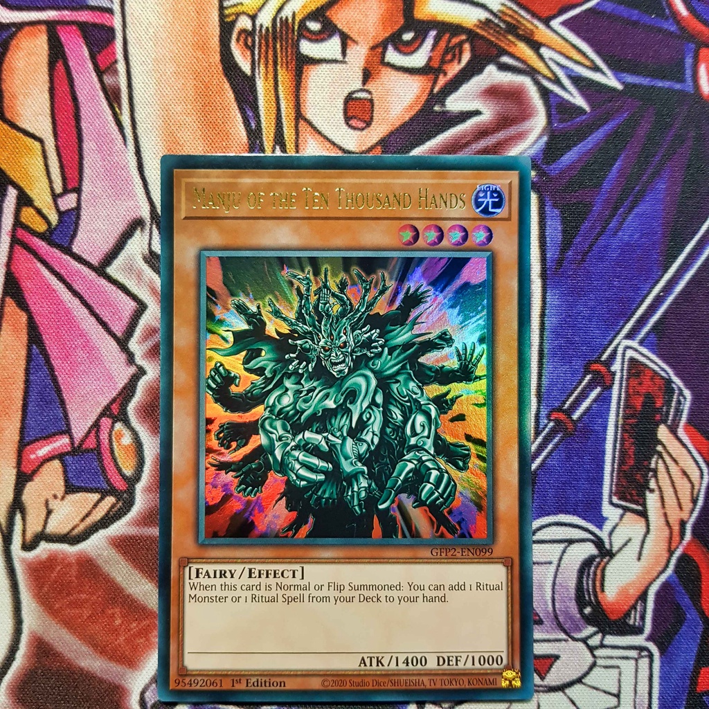 Thẻ bài Yugioh chính hãng | Manju of the Ten Thousand Hands | GFP2 ...