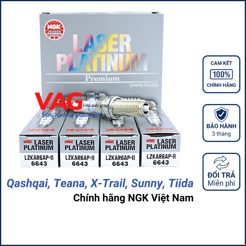 [Chính hãng] Bugi NGK Laser Iridium - Platinum cho Nissan Teana, Sunny ...