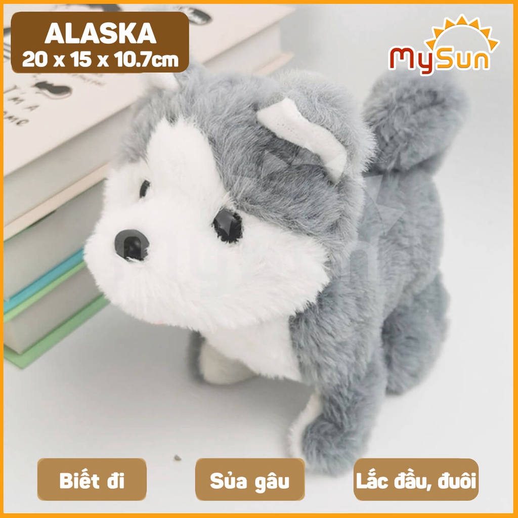 Đồ chơi con chó Robot biết đi, biết sủa, vẫy đuôi thông minh tặng PIN ...