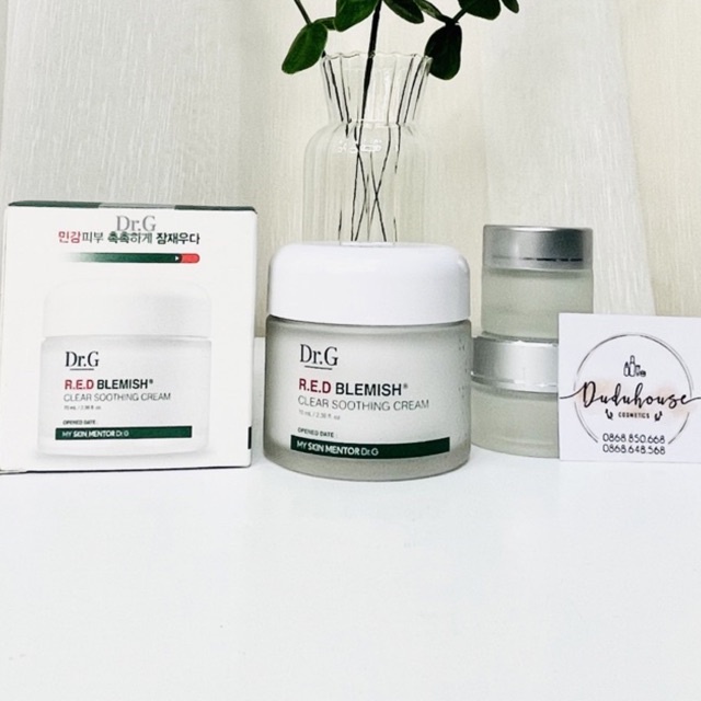 Kem dưỡng cho da dầu mụn DrG Dr.G Red Blemish cica soothing cream 70ml ...