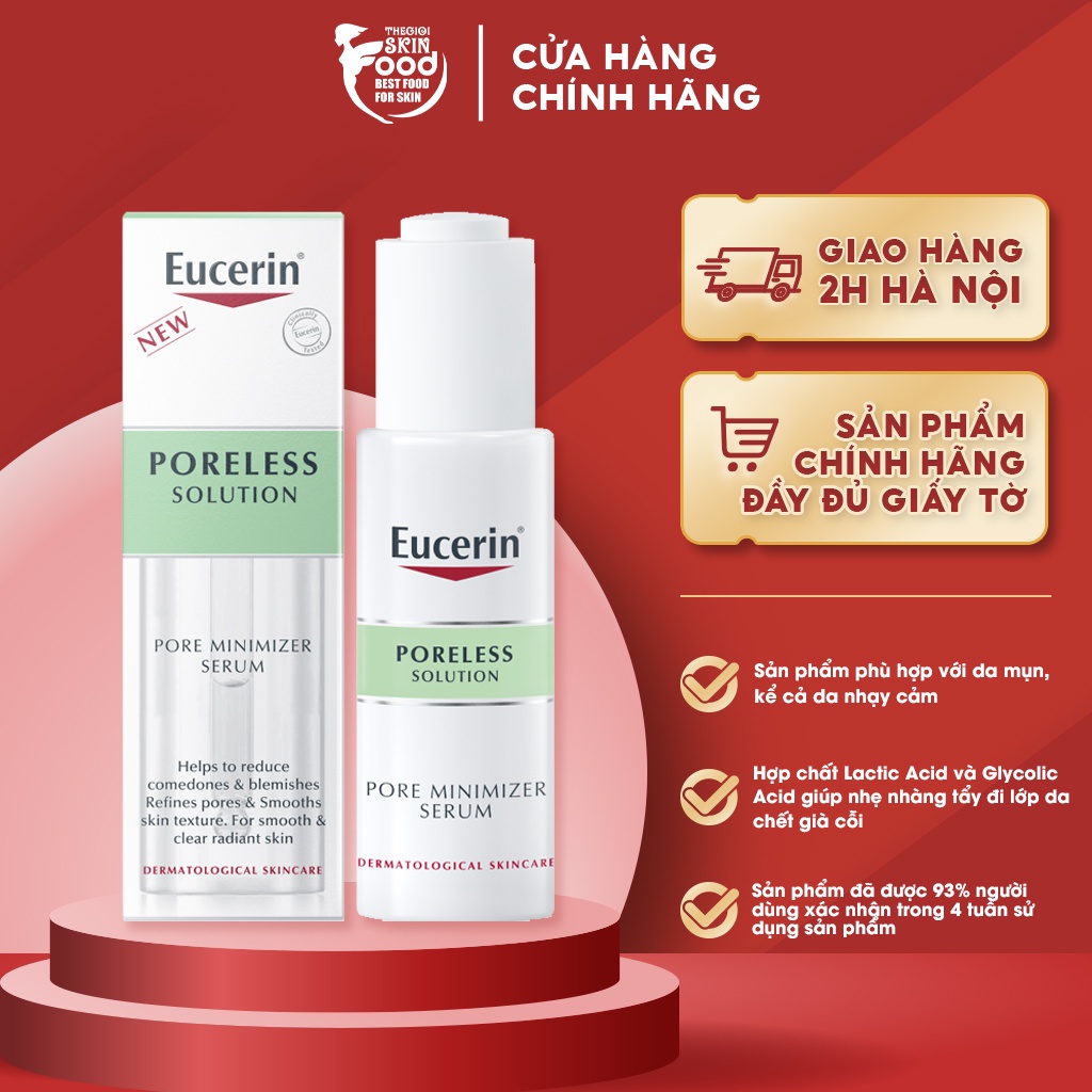 Tinh Chất Giảm Mụn, Thu Nhỏ Lỗ Chân Lông Eucerin Poreless Solution Pore ...