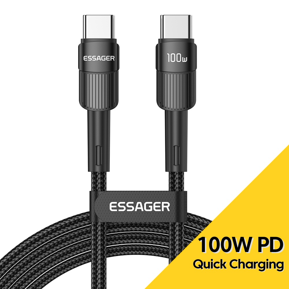 Essager Dây Cáp Sạc Nhanh 5a 100w type-c Sang usb c qc4.0 type-c Cho Điện Thoại android huawei ...