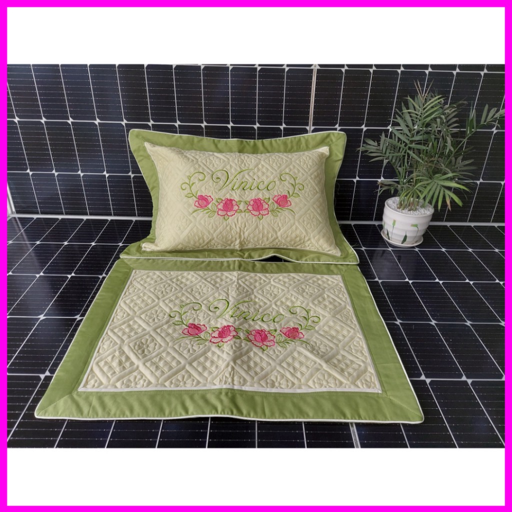 (8069) vỏ gối satin trần thêu hoa kích thước 45 x 65cm - 1 chiếc giá ...