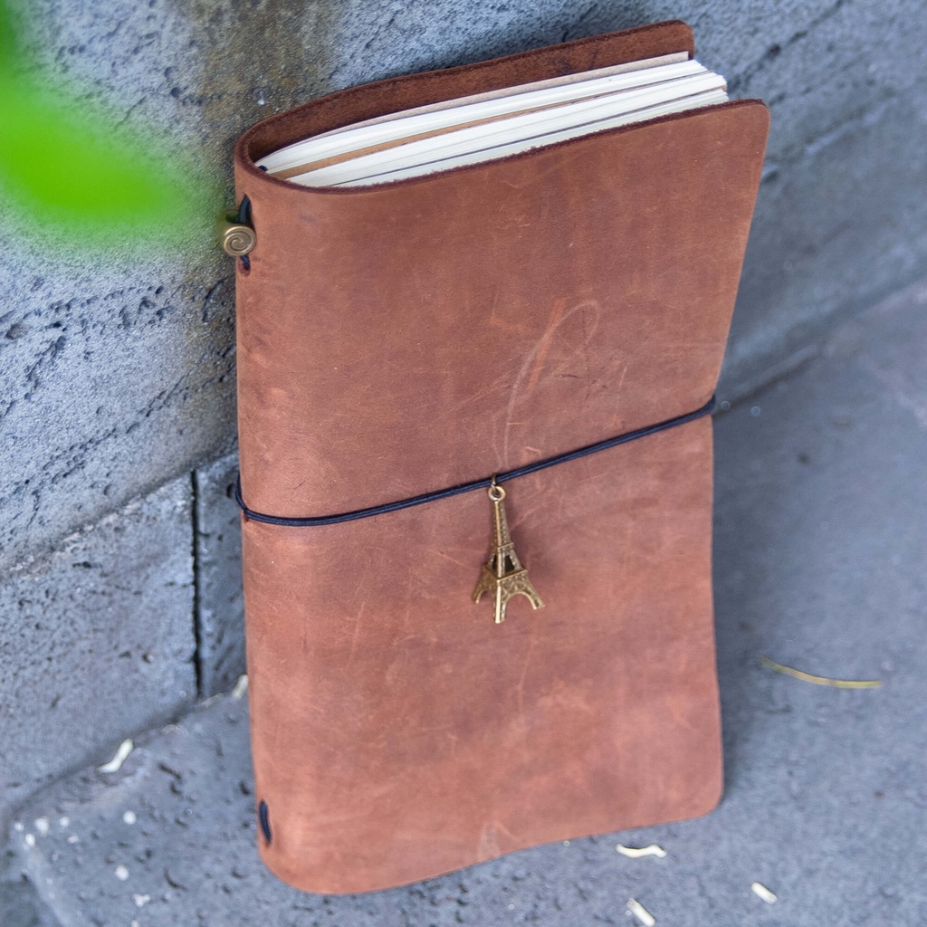 [HCM]Sổ Bìa Da Thật Midori’s Traveler Notebook Size A5 180 trang (Sẵn 3 ...
