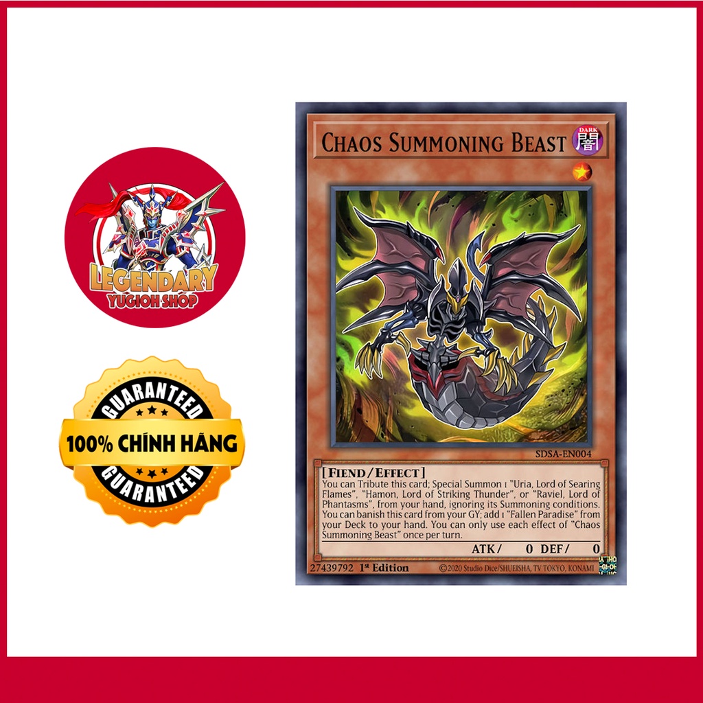 [EN][Thẻ Bài Yugioh Chính Hãng] Chaos Summoning Beast | Shopee Việt Nam