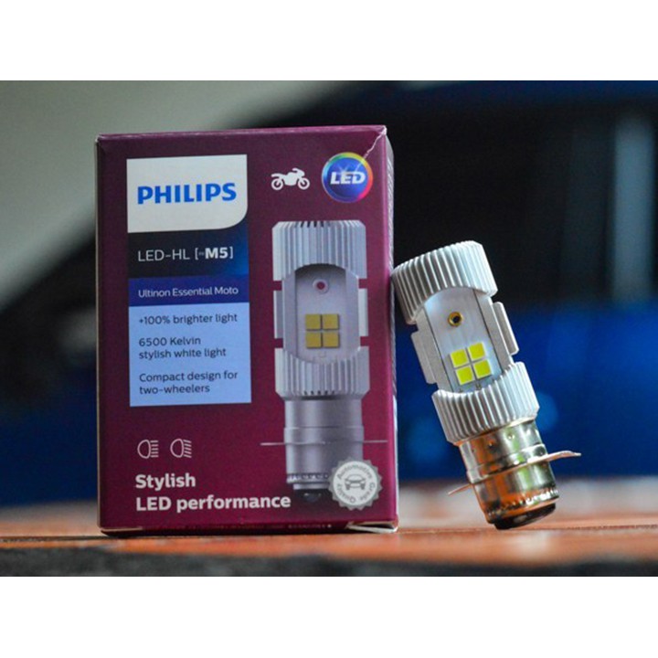 Bóng đèn pha led xe máy Philips LED M5 + 100% Siêu Sáng | Shopee Việt Nam