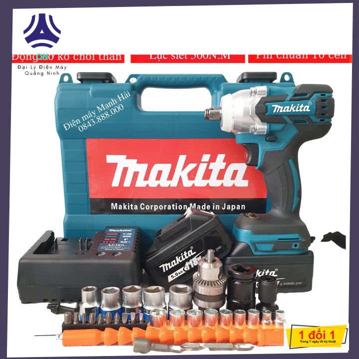 Máy Siết ốc Siết bulong Makita 118V - 2 PIN KHỦNG 10 CELL - ĐỘNG CƠ KHÔNG CHỔI THAN - TẶNG BỘ ...