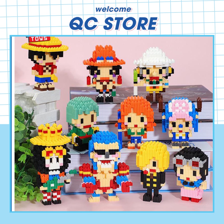 Mô hình one piece mini luffy zoro naruto lắp ráp xếp hình anime nhỏ giá ...