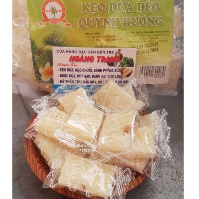 Kẹo dừa dẻo cơm dừa non Quỳnh Hương - Túi 300G | Shopee Việt Nam