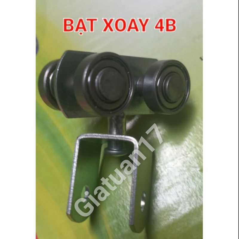 (LOẠI ĐẸP) Bánh xe treo mái bạt xếp 2 vòng bi, 4 vòng bi chạy trên máng ...