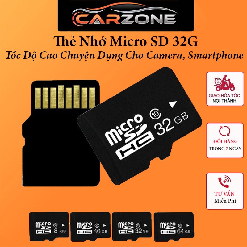 Thẻ nhớ Micro SD 32G Tốc Độ Cao Chuyện Dụng Cho Camera, Smartphone, Loa Đài | Shopee Việt Nam