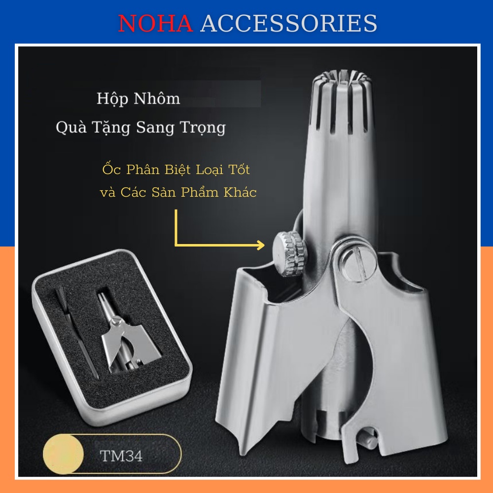 Dụng cụ cắt tỉa lông mũi bằng thép không gỉ cao cấp, máy tỉa lông mũi ...