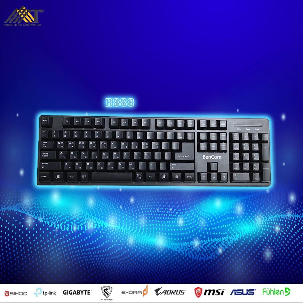 Bàn phím tiếng Hàn Quốc Bencom R888 | Shopee Việt Nam