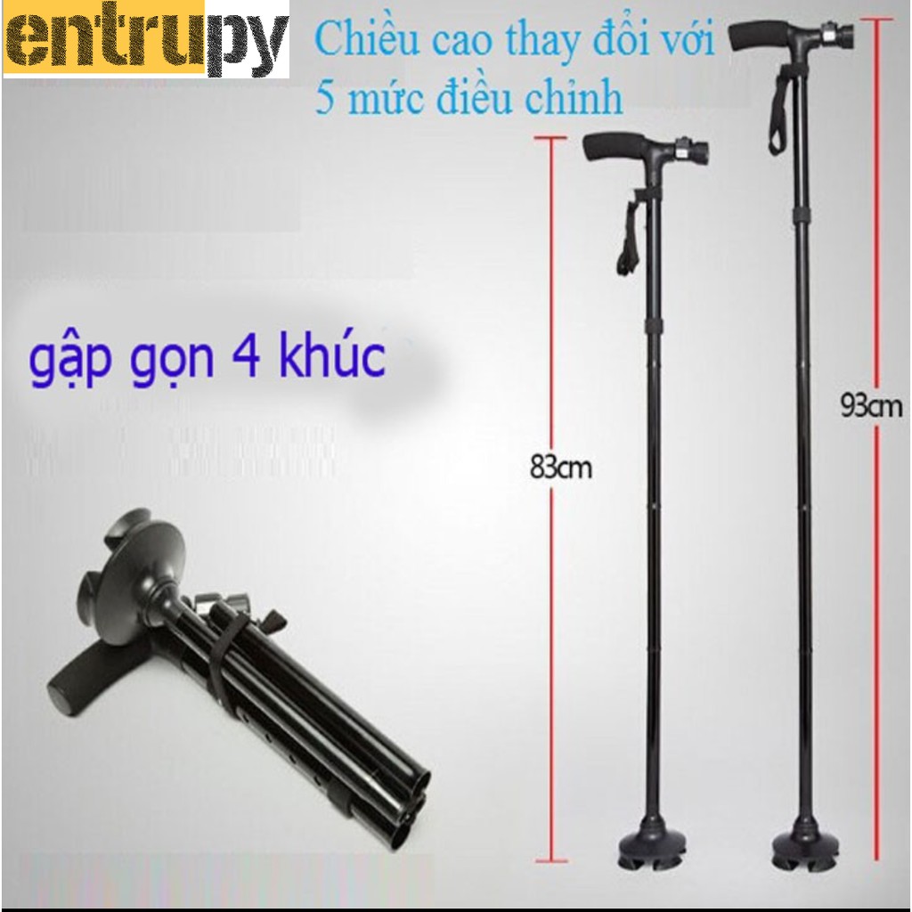 Gậy chống cho người già, gậy chống trượt, gậy batoong, kết hợp đèn pin ...