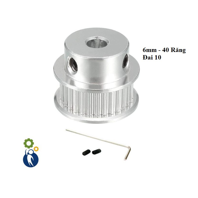 Buly, Puly, Pulley Trục 6mm - 40 Răng Đai 10, sử dụng với dây đai 2GT ...