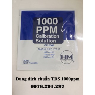 Dung dịch chuẩn TDS 1000 ppm - Chính Hãng - HMDigital Mỹ | Shopee Việt Nam