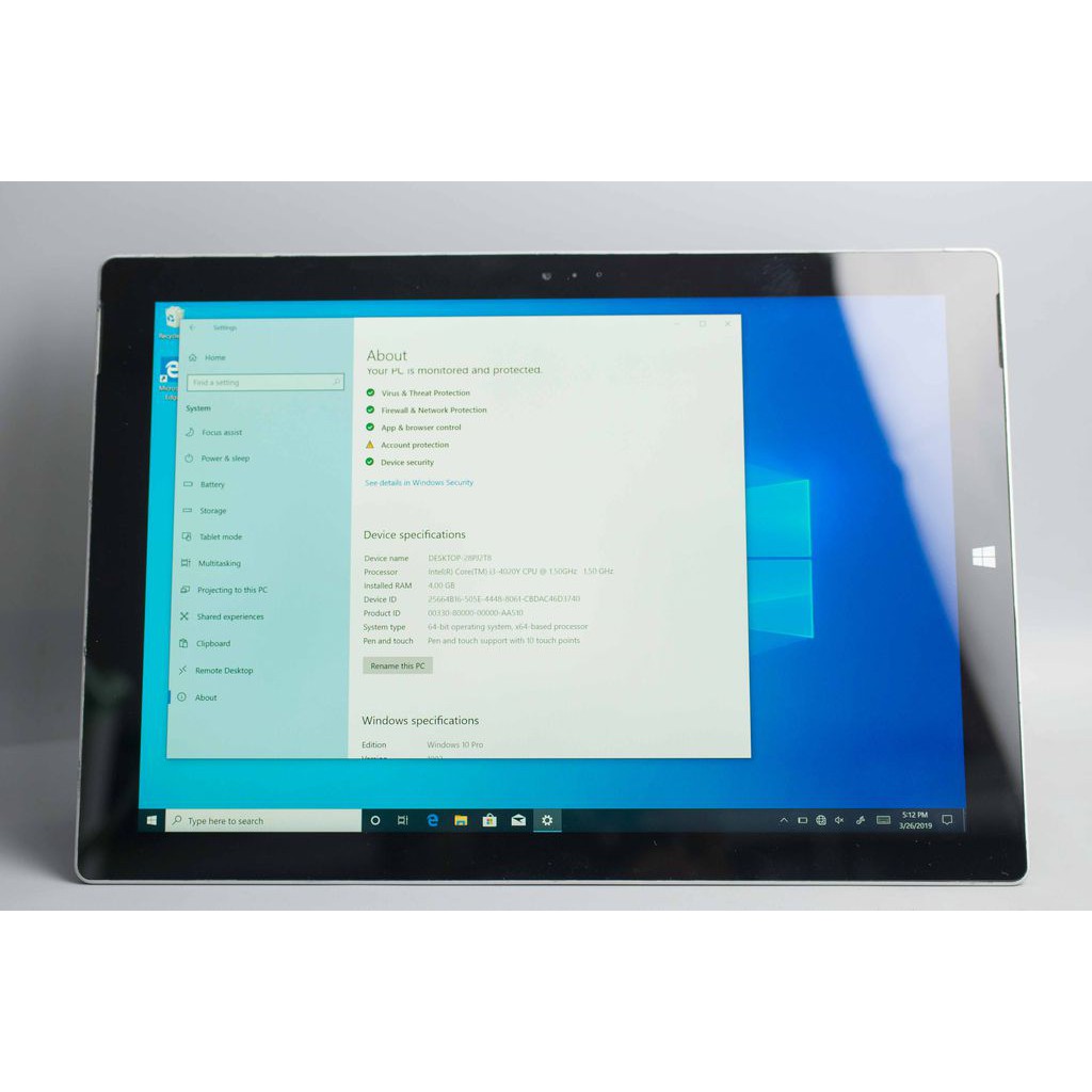 máy tính bảng Surface Pro 3 | SSD 128GB | core i3 | RAM 4GB | 96% ...
