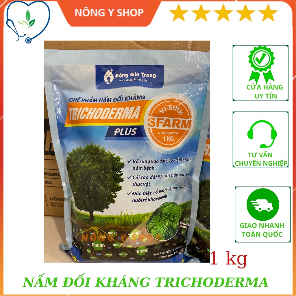 Chế phẩm nấm đối kháng Trichoderma plus Sfarm - 1Kg-500g - Ủ phân - Bón ...