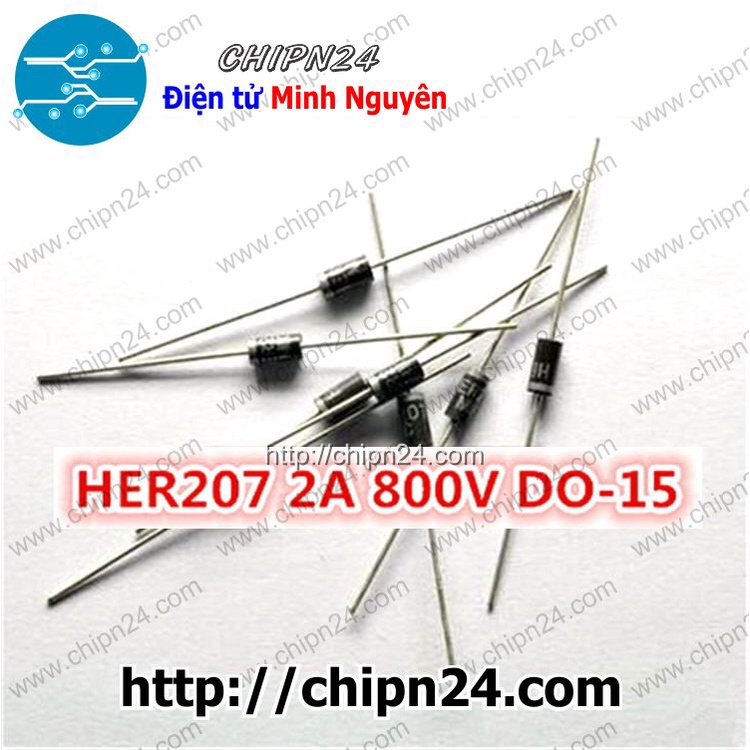[10 CON] (KG2) Diode HER207 DIP 2A 800V [Diode xung] | Shopee Việt Nam