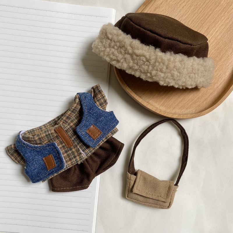 OUTFIT Labubu và DOLL 15cm và 20cm bộ quần áo gile sơmi | Shopee Việt Nam