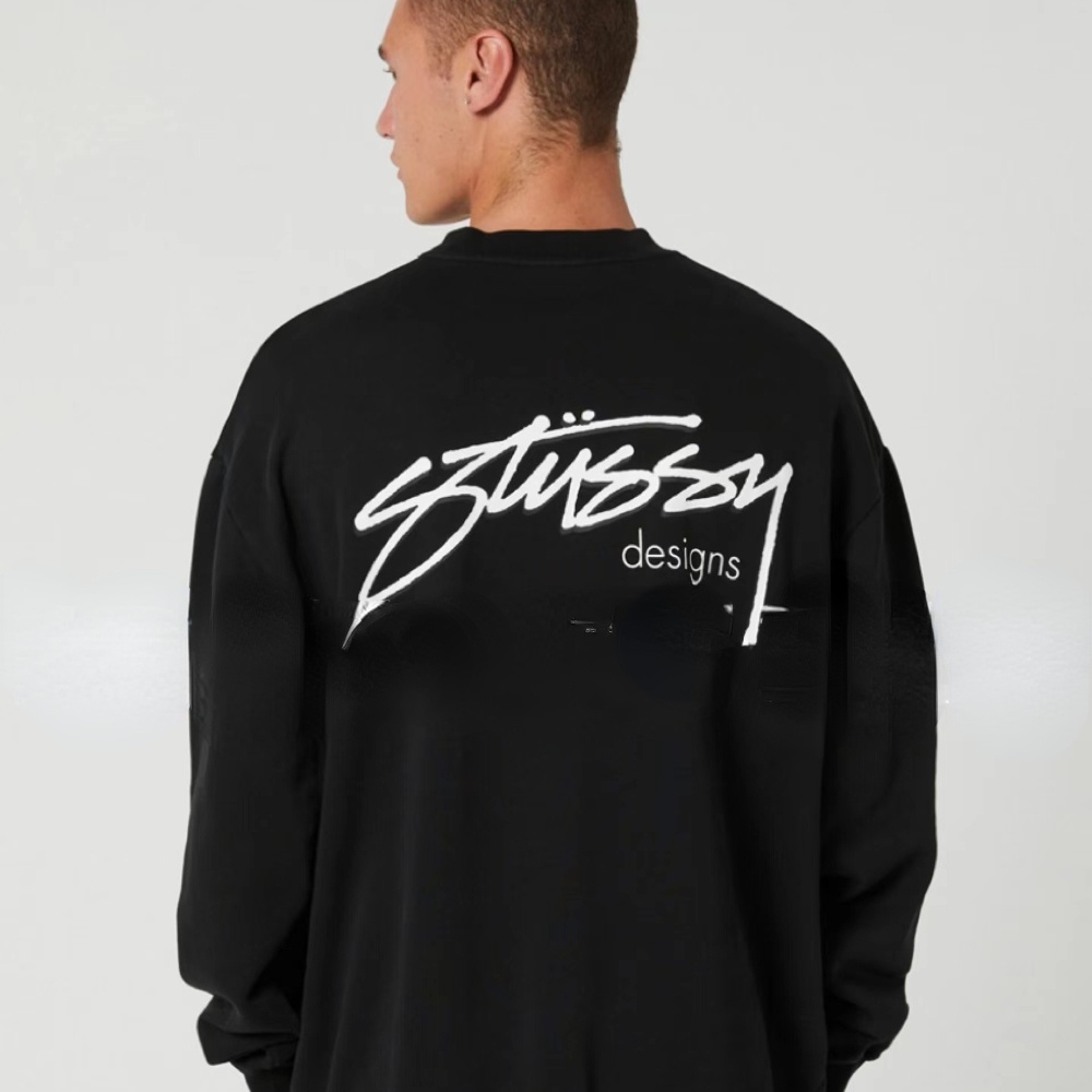 Stussy New Cursive Letter In Elements Loose Casual OS Nam Nữ Với Cùng ...