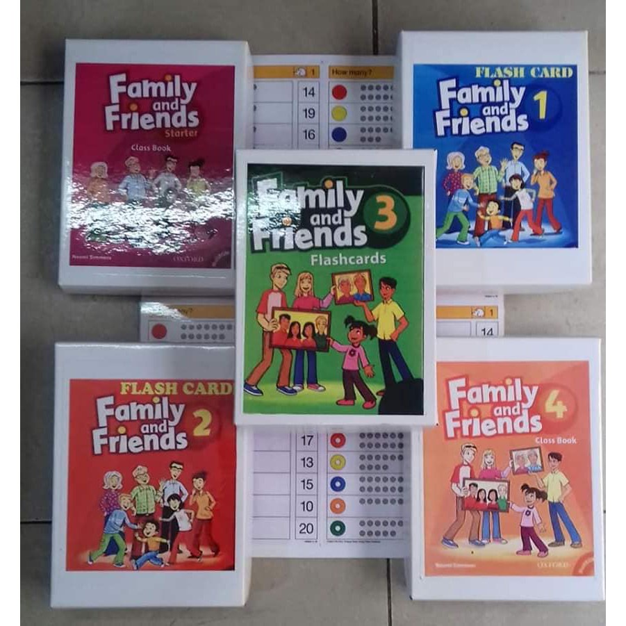 FLASHCARDS FAMILY AND FRIENDS starter,1,2,3,4,5 phiên bản 1st | Shopee ...